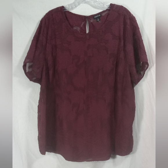 torrid | Tops | Torrid Deep Purple Abby Chiffon Clip Floral Top Size 2 ...
